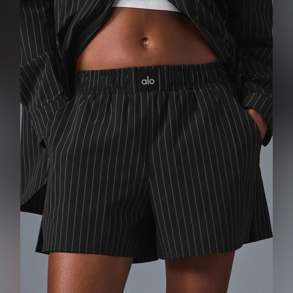 ALO Yoga | Shorts | Alo Pinstripe Daylight Boxer Short | Poshmark